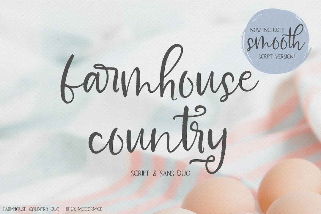 Farmhouse Country Font Duo: Rustic Script & Sans - Cricut, Procreate ...