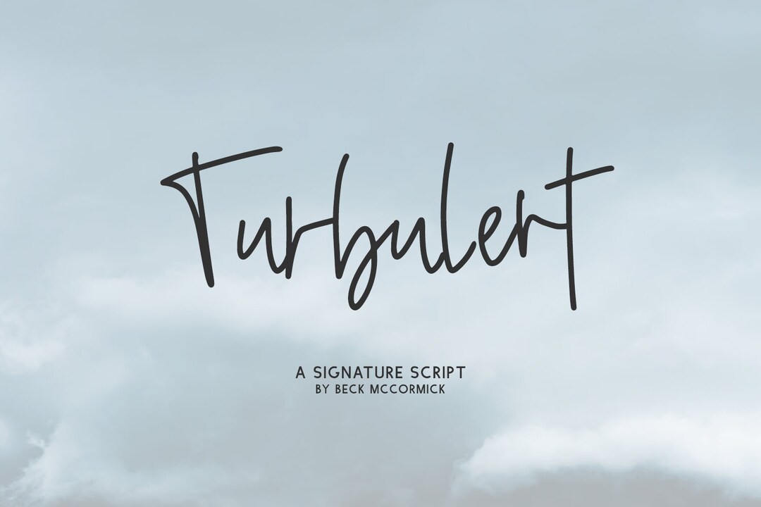 Turbulent Script Font: Modern Handwriting Font - Etsy