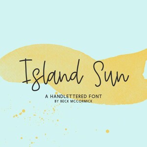 Island Sun Script Font: Modern Calligraphy Font for Cricut & Procreate ...