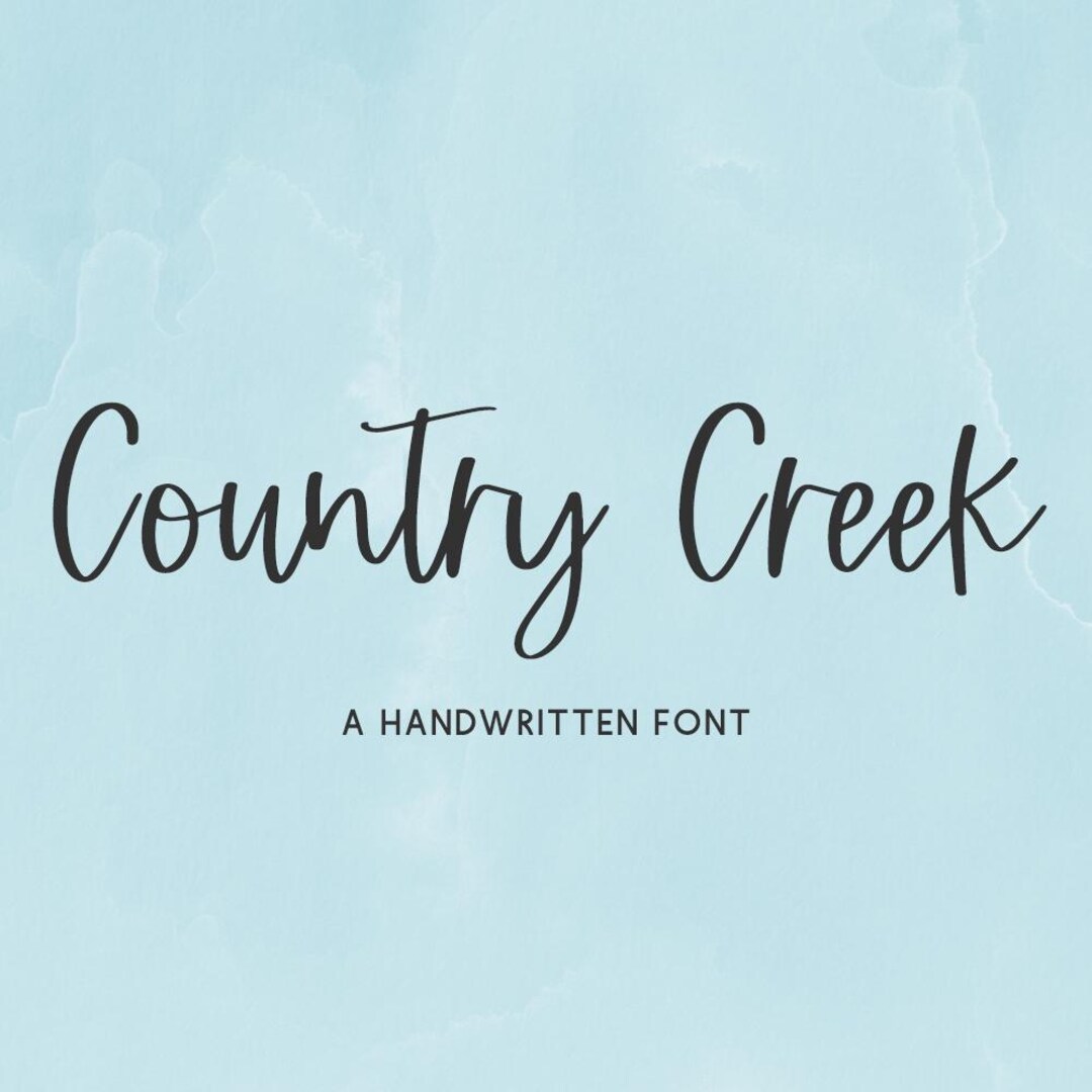 Country Creek Script Font: Modern Calligraphy for Cricut & Procreate - Etsy