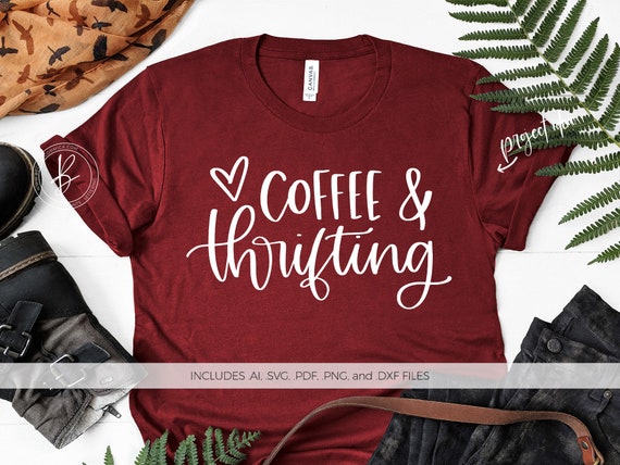 Visual Arts Craft Supplies & Tools Caffeine SVG Coffee and Thrifting ...