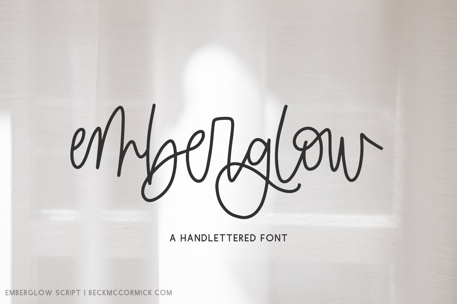 Emberglow Script Font Modern Calligraphy Procreate Fonts | Etsy