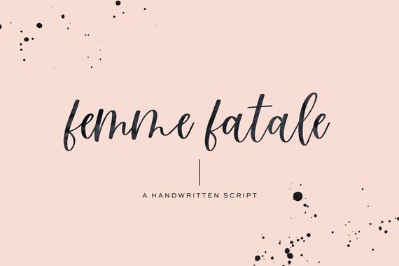 Femme Fatale Calligraphy Font Modern Script Font | Etsy