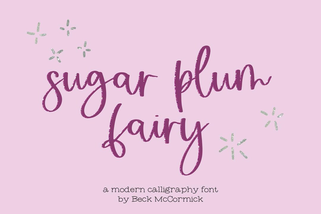 Sugar Plum Fairy Cursive Font - Bouncy Fonts, Fonts for Cricut, Cute ...