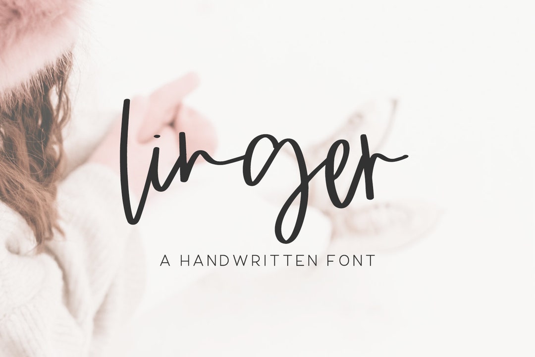 Linger Script Font - Modern Calligraphy, Handwritten Script Font, Boho ...
