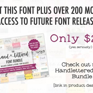 Salt and Sea Cursive Font Modern Calligraphy Handwritten - Etsy