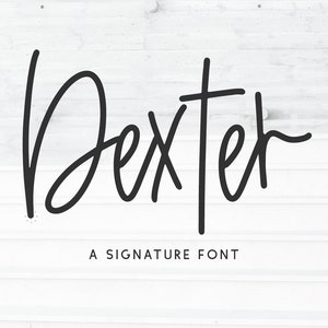 Dexter Script Font - Modern Calligraphy, Procreate Fonts, Handwritten ...