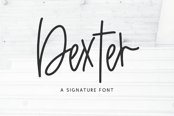 Dexter Script Font Modern Calligraphy Procreate Fonts | Etsy