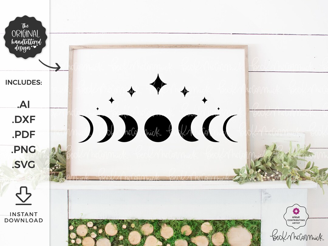 Moon SVG Cricut SVG Silhouette SVG Cricut File Cricut Download Svg ...