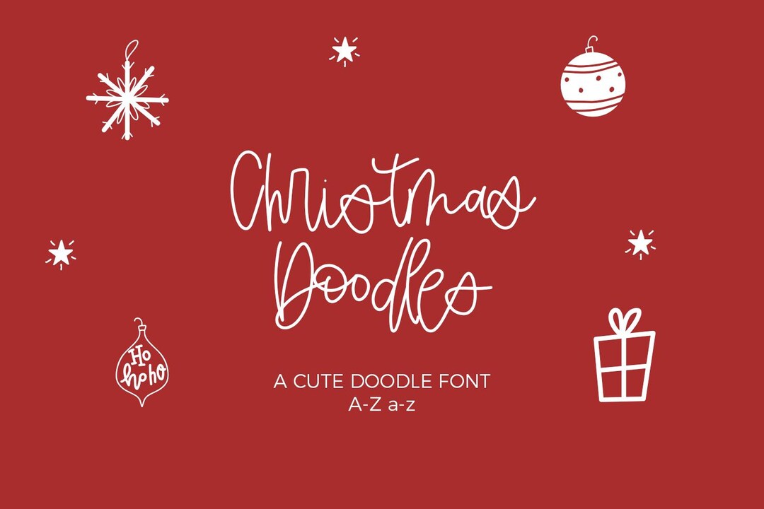 Christmas Doodles Font: Holiday Dingbats (OTF, TTF, Webfont) - Etsy