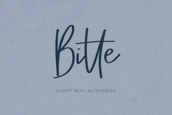 Bitte Font Script Font Modern Calligraphy Handwritten | Etsy
