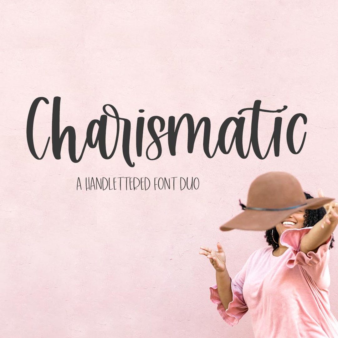 Charismatic Font Duo: Modern Calligraphy Script for Cricut & Procreate ...