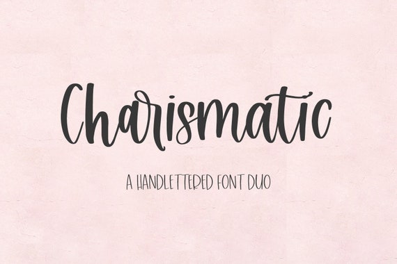 Charismatic Font Duo Modern Calligraphy Handwritten Script - Etsy