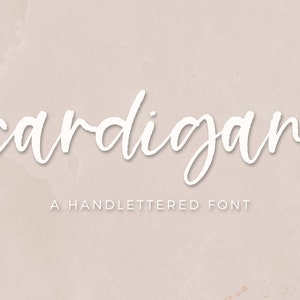 Cardigan Script Font Modern Calligraphy Procreate Fonts | Etsy