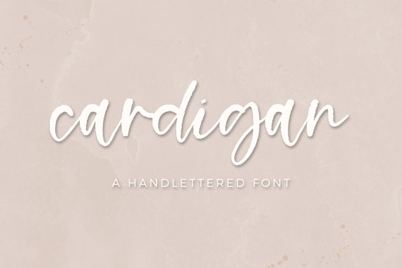 Cardigan Script Font Modern Calligraphy Procreate Fonts | Etsy