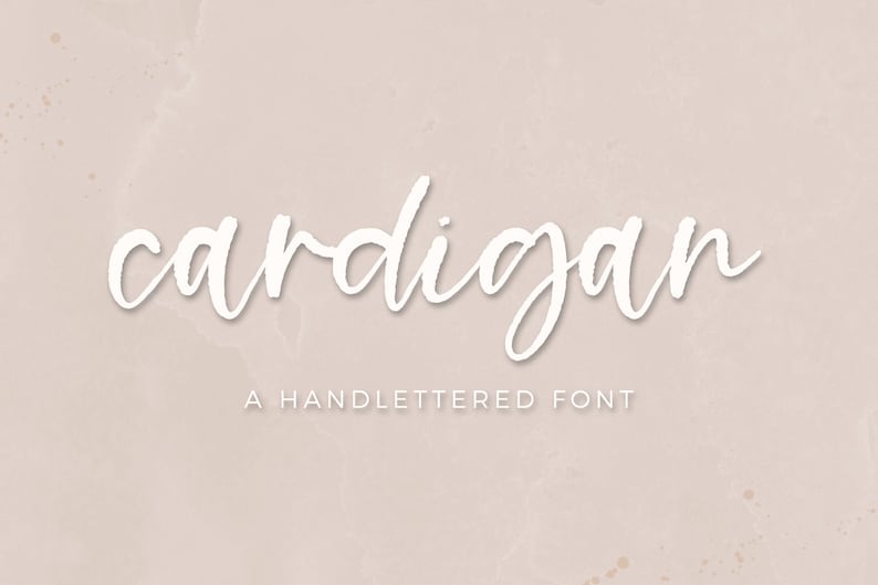 Cardigan Script Font Modern Calligraphy Procreate Fonts | Etsy