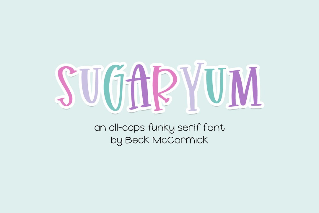 Sugaryum Font Fun Font, Crafting Fonts, Goodnotes Font, Cute Font ...