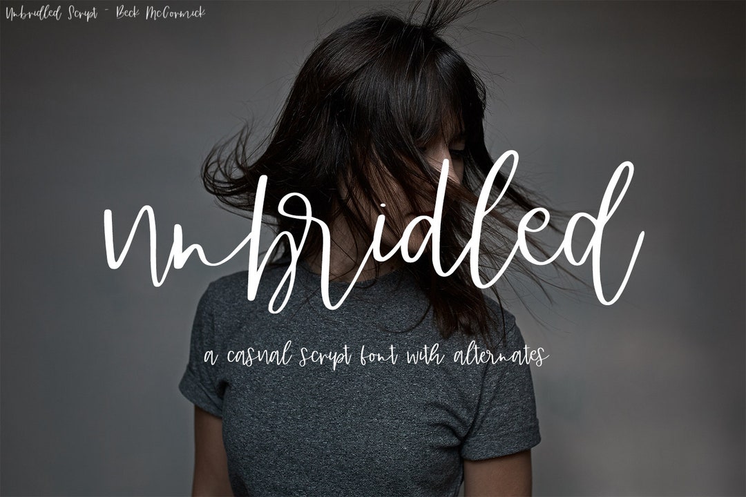 Unbridled Script Font Modern Script Font, Cricut Fonts, Procreate Fonts ...