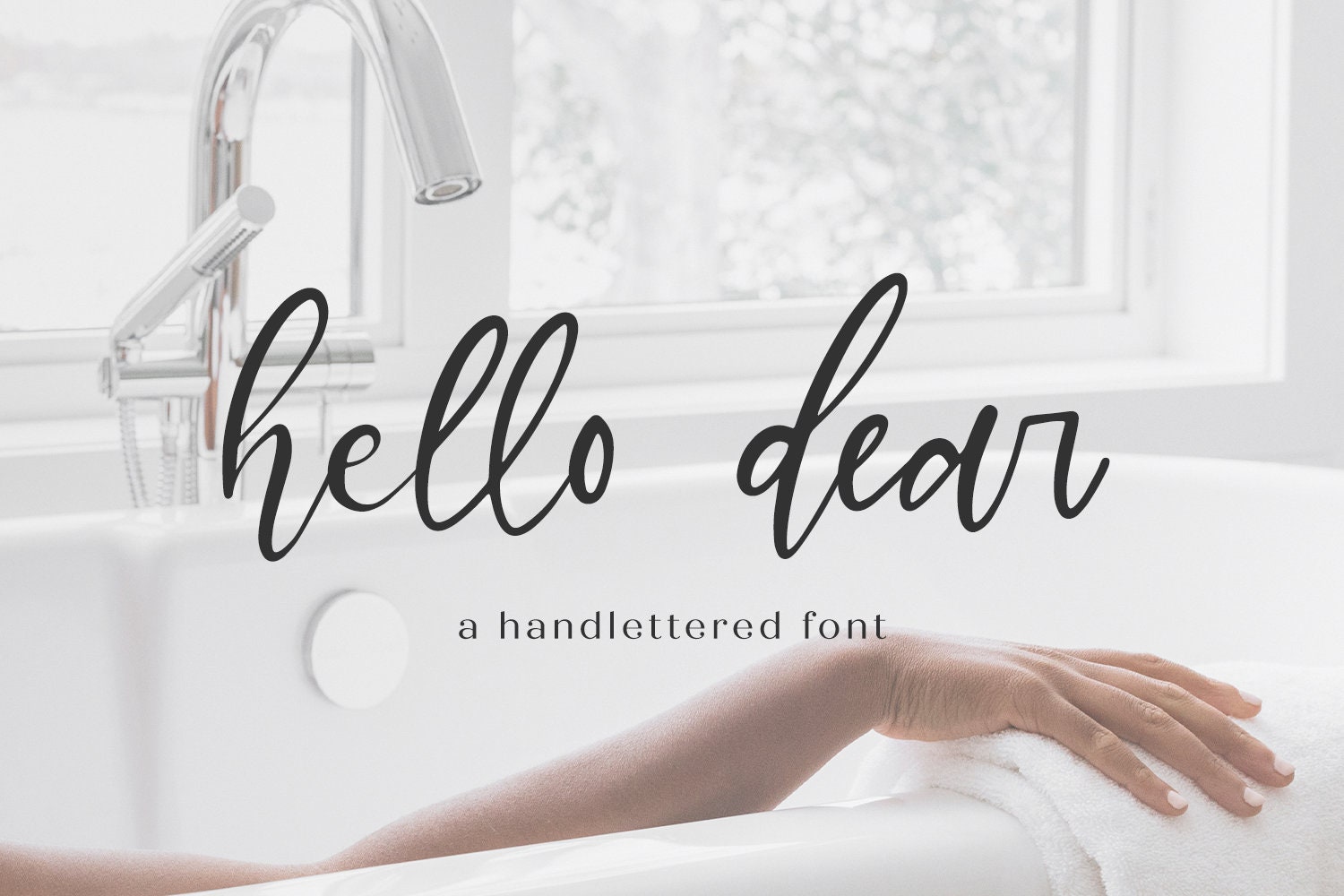 Hello Dear Cursive Font Modern Calligraphy Handwritten - Etsy