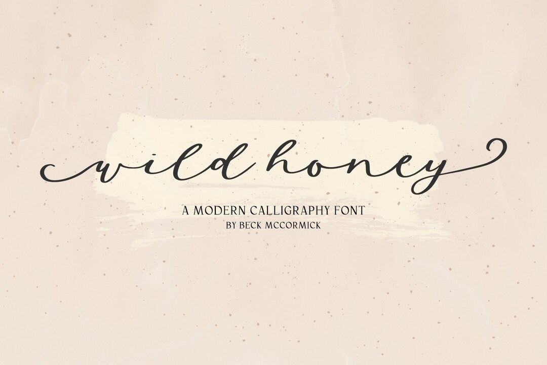 Wild Honey Font Modern Calligraphy, Handwritten Script Font, Cricut ...