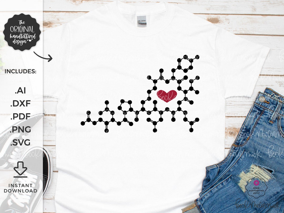 Oxytocin SVG - Molecular Structure SVG - Science Svg - Instant Download ...
