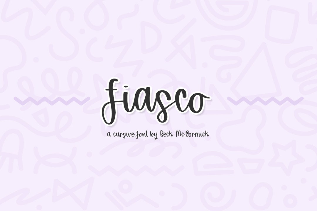 Fiasco Script Font - Handwriting Font, Goodnotes Font, Planner Font ...