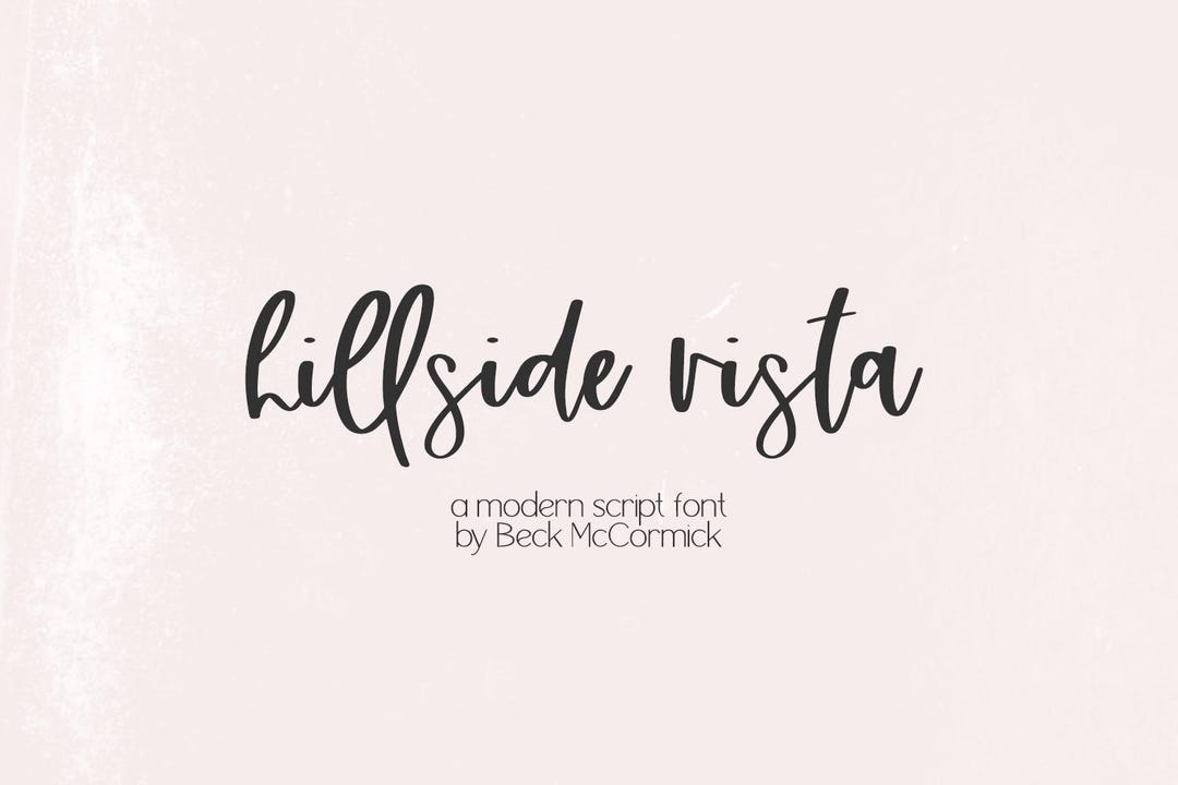 Hillside Vista Font - Modern Calligraphy, Handwritten Script Font, Fonts for Cricut, Procreate ...