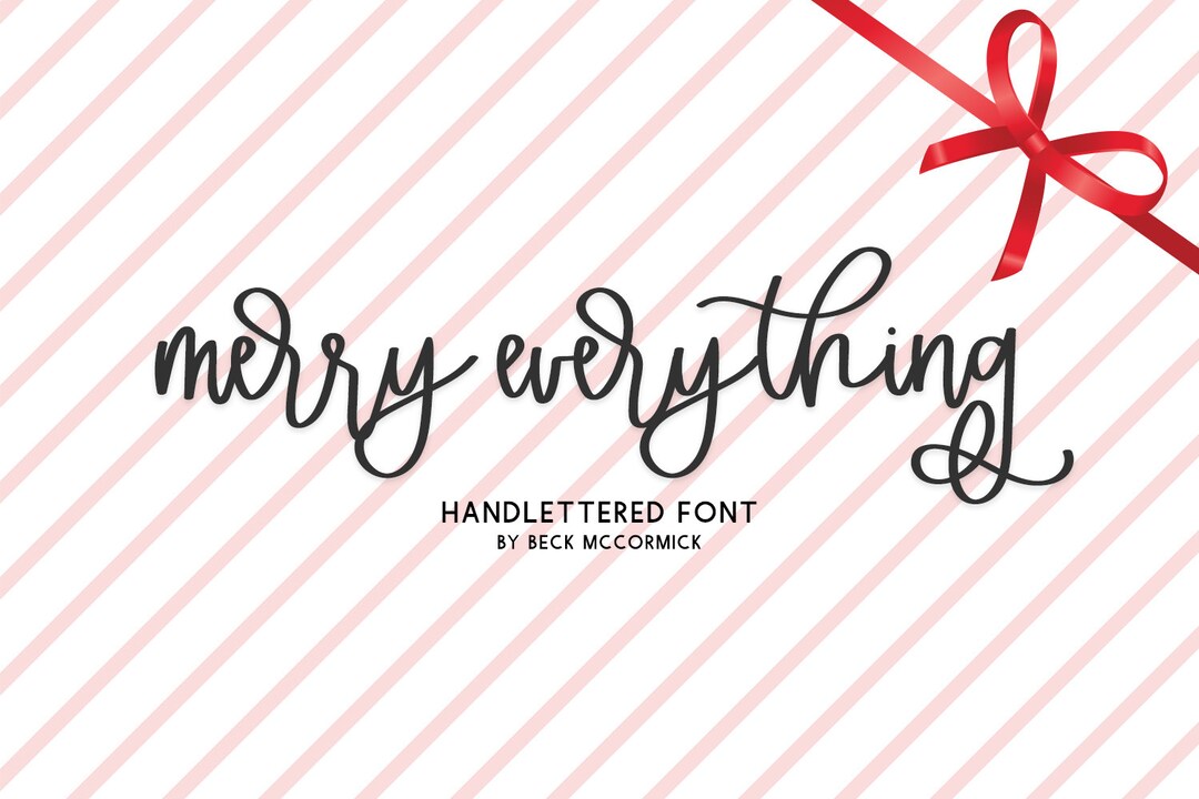 Merry Everything Script Font - Modern Script Font, Cricut Font ...