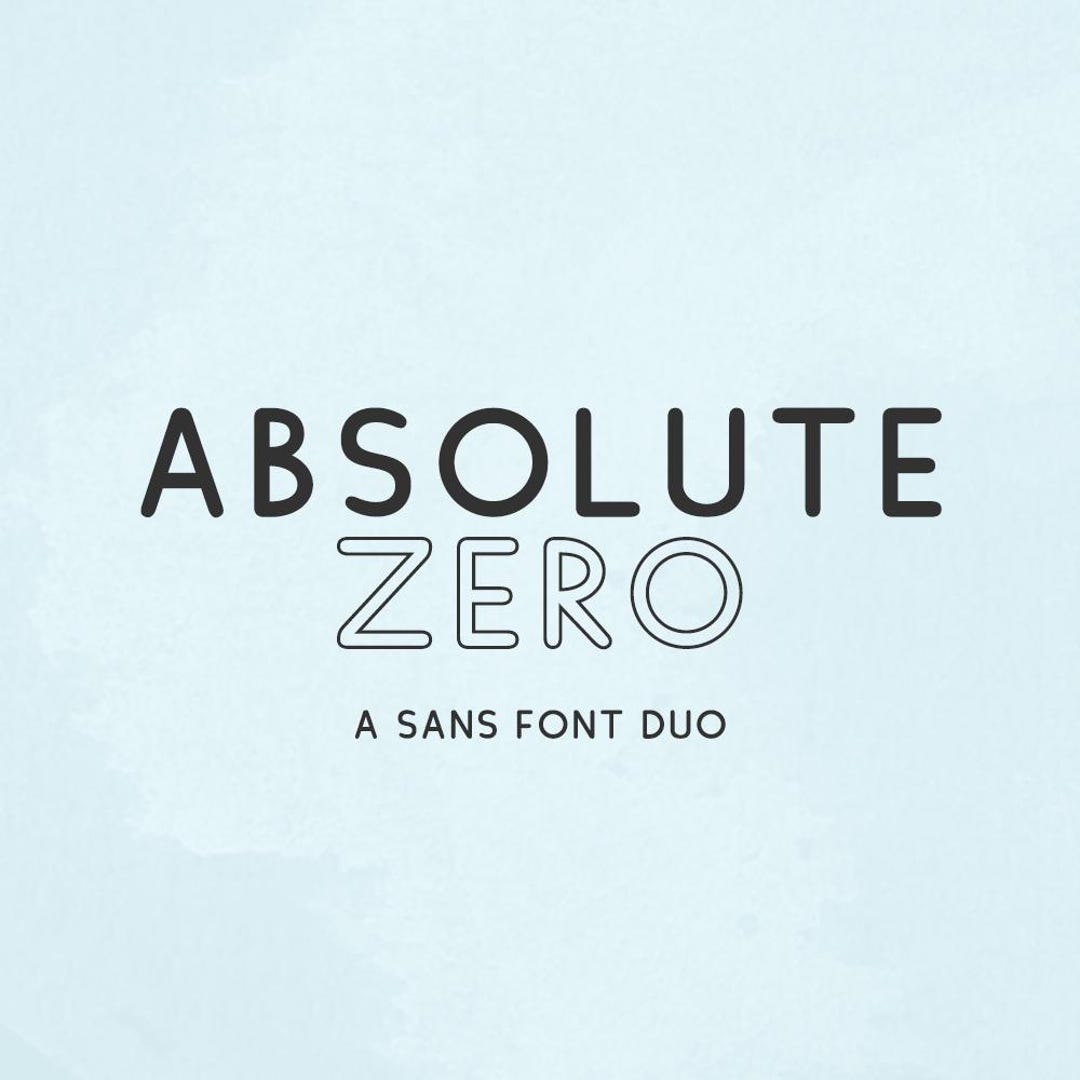 Absolute Zero Sans Font Duo: Modern Crafting Font - Etsy