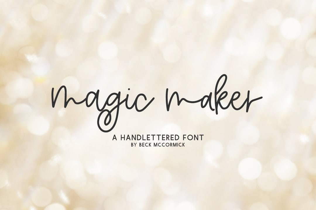 Magic Maker Script Font Handwriting Font Goodnotes - Etsy