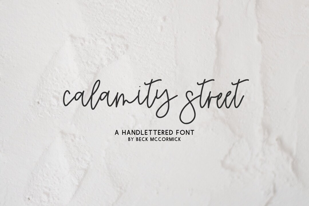 Calamity Street Script Font - Modern Script Font, Cricut Font ...