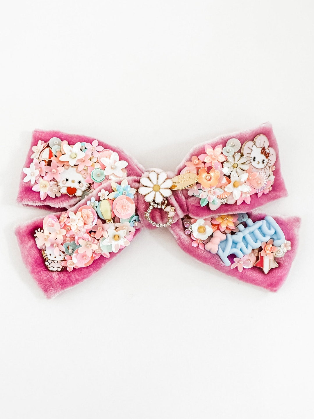 Sweet Kitty Bow in Silk Velvet | Velvet Bow | Baby Bow | Toddler Bow ...