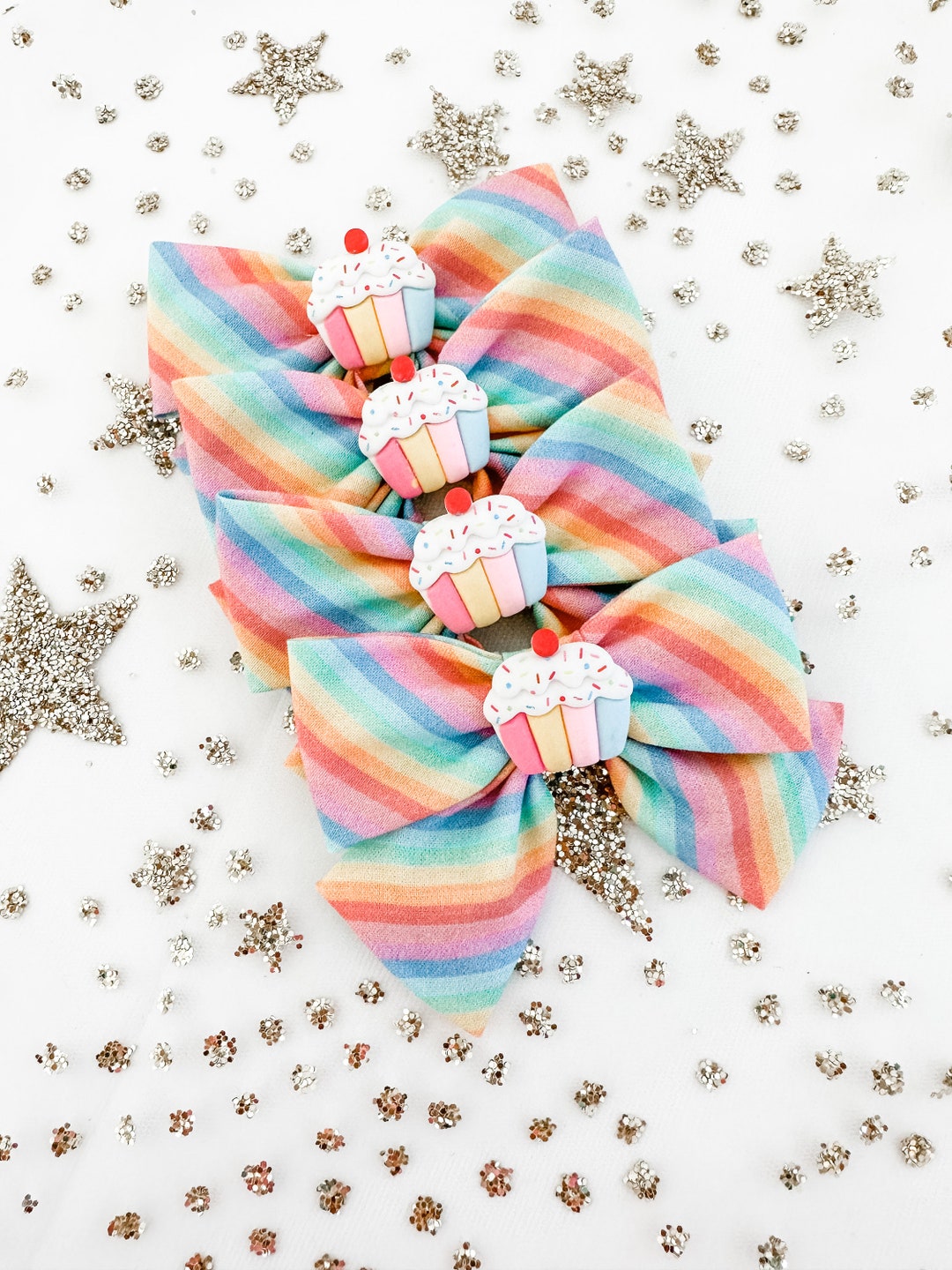 Sweet Rainbow Hair Bow | Dainty Damsel Hair Bow - Etsy