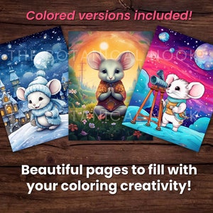 Cute Fun Mice Hobby Critters Cute Mouse Animal Coloring Page Book ...