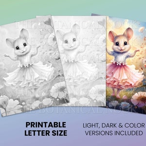 Cute Fun Mice Hobby Critters Cute Mouse Animal Coloring Page Book ...