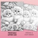 20 Baby Kitten Love Coloring Page Book, Adults + Kids- Instant Download ...