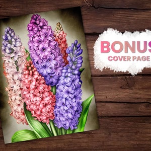 25 Flowers With Names Coloring Book, Adults Kids Instant Download ...