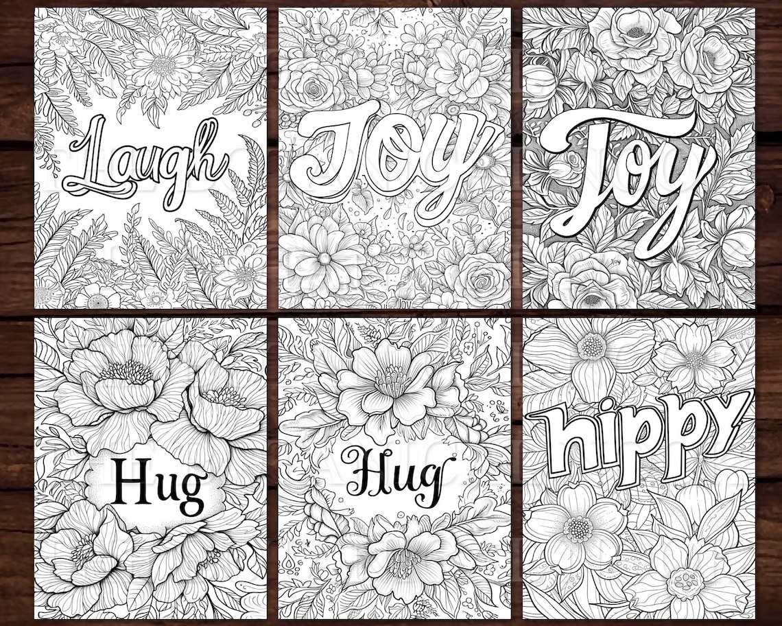 30 Happiness Activity Variety Pack Coloring Pages Book, Adults + Kids ...