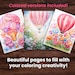 30 Blooming Hot Air Balloons Coloring Page Book, Adults + Kids- Instant ...