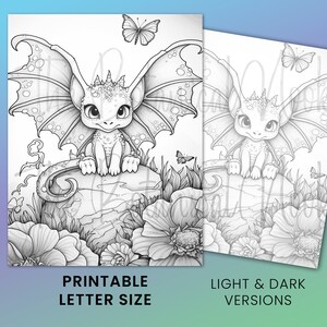 Baby Spring Dragon #11 Fantasy Coloring Page, Adults + Kids- Instant ...