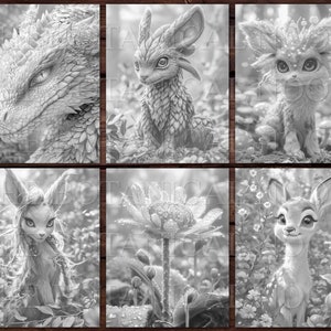 30 Fantasy Animals Variety Pack Coloring Pages Book, Adults + Kids ...
