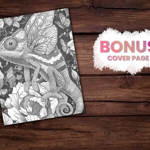 30 Animal Fantasy Coloring Pages Book, Adults + Kids- Instant Download ...