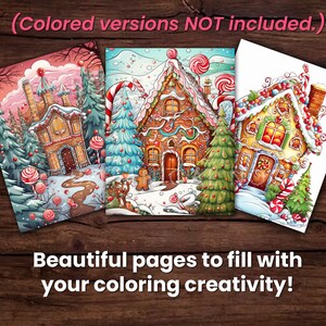 28 Gingerbread Homes Coloring Book, Adults Kids Instant Download ...