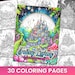 24 Baby Woodland Dragon Fantasy Coloring Page Book, Adults Kids Instant ...