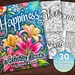 30 Happiness Activity Variety Pack Coloring Pages Book, Adults Kids ...