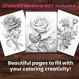 21 Rose Elegance Collection Coloring Page, Adults + Kids- Instant ...