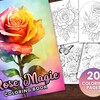 21 Rose Collection Coloring Page, Adults Kids Instant Download ...