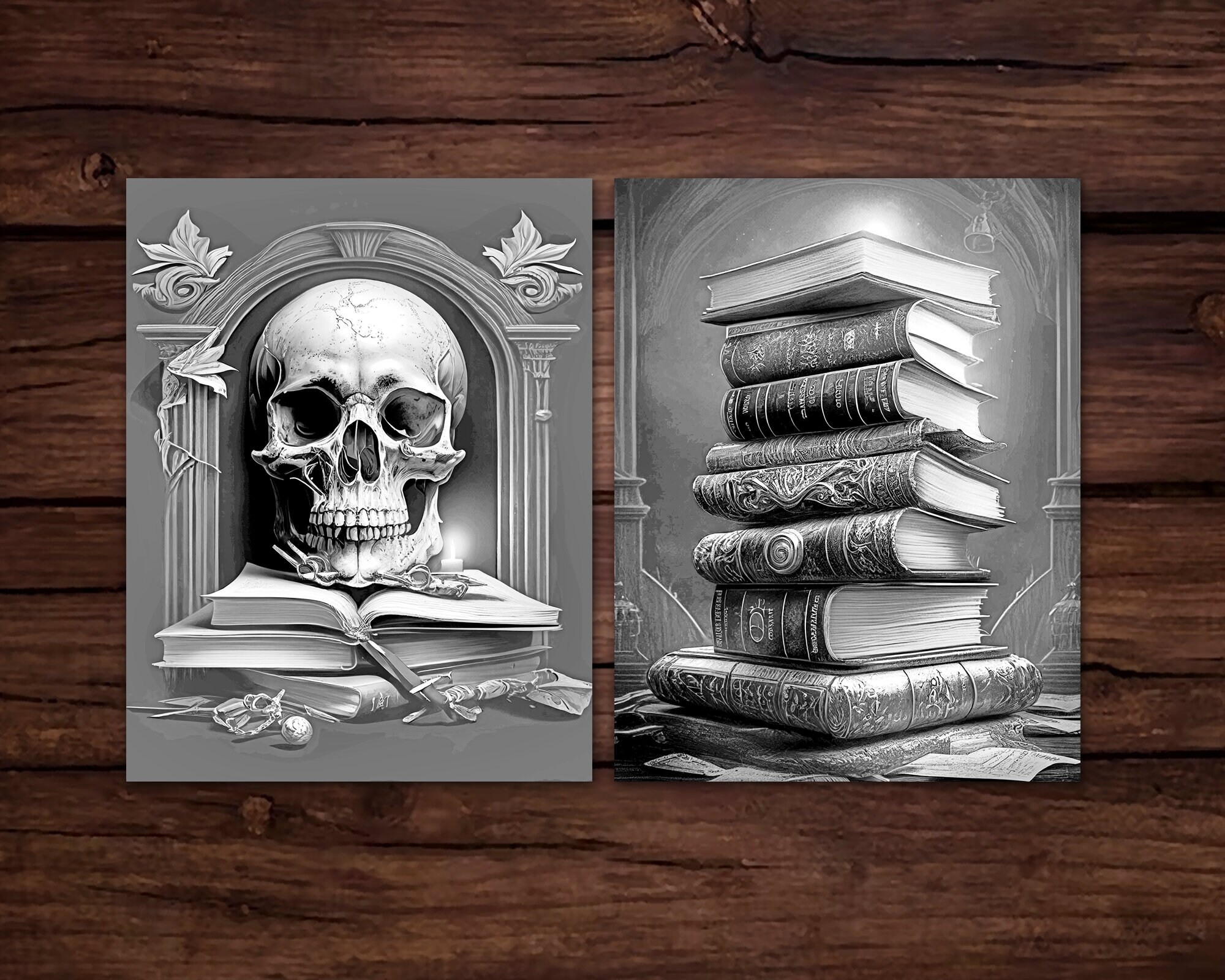 20 Dark Academia Coloring Page Book, Adults + Kids- Instant Download ...