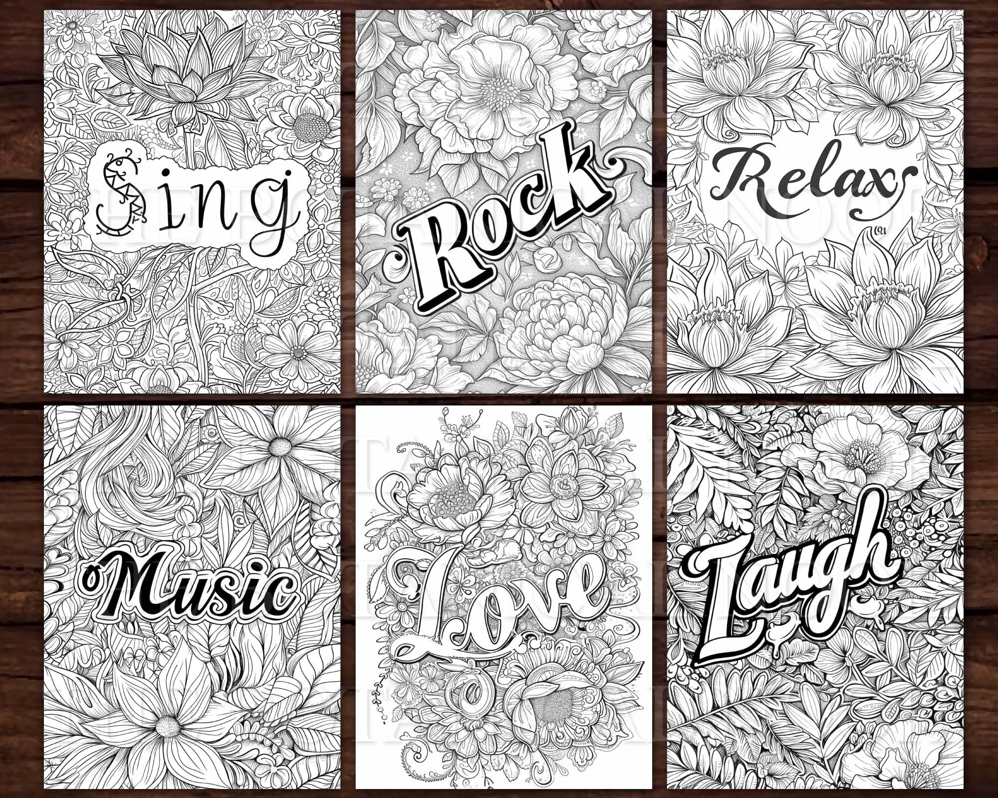 30 Happiness Activity Variety Pack Coloring Pages Book, Adults + Kids ...