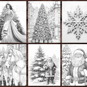 24 Christmas Love Coloring Page Book, Adults + Kids Instant Download ...